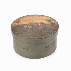 Vintage Papier-mâché Box Shaker Style Box Hand Painted - Etsy