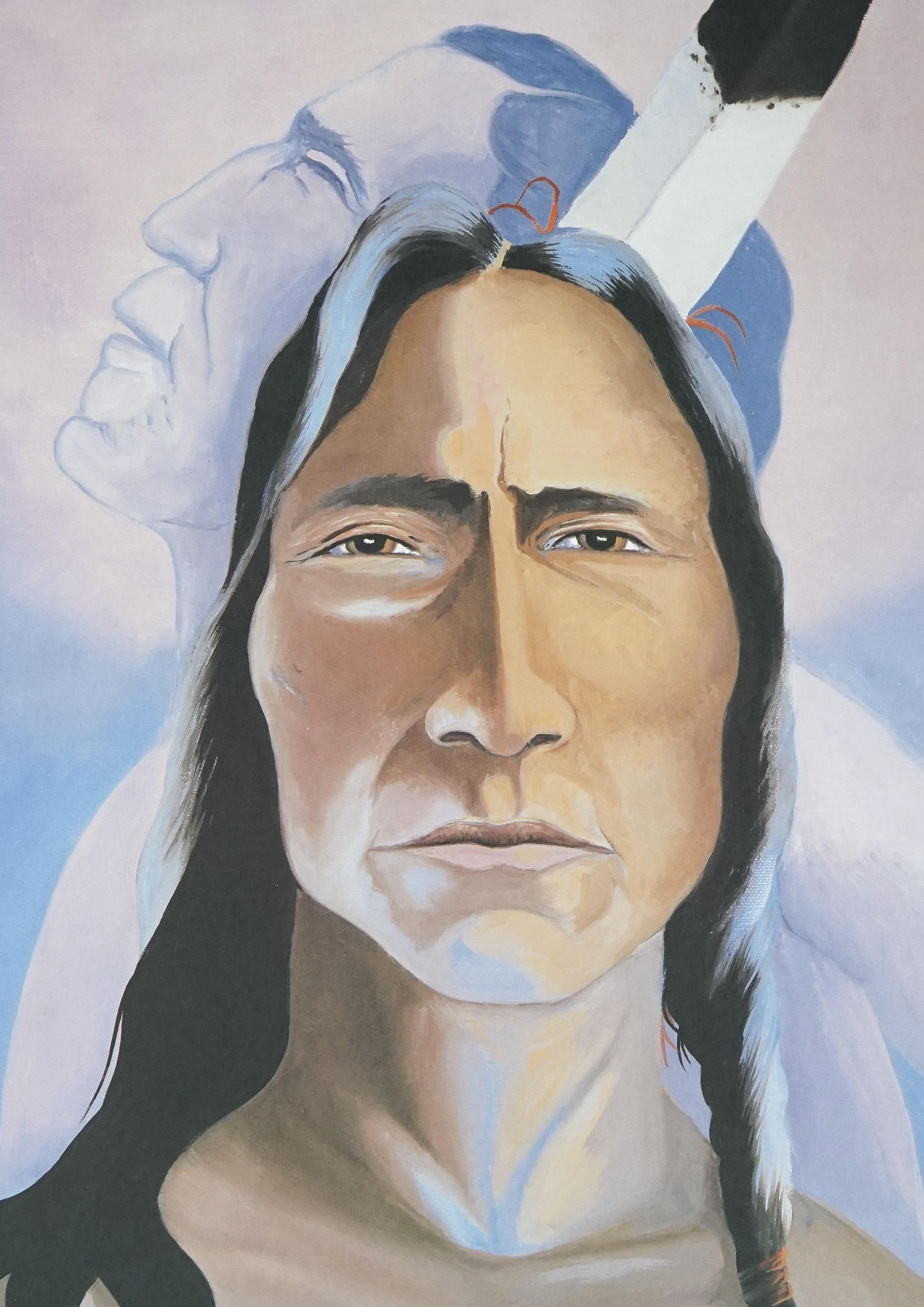 Vintage Paha Ska Offset Lithograph Print Native American - Etsy