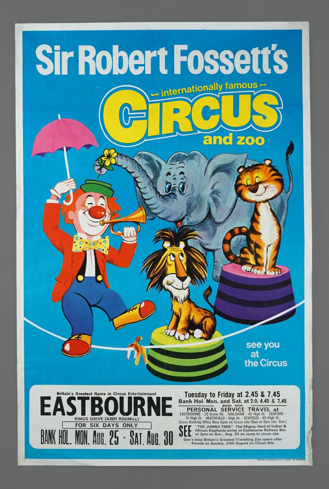 Vintage Sir Robert Fossett's Internationally Famous Circus and Zoo ...