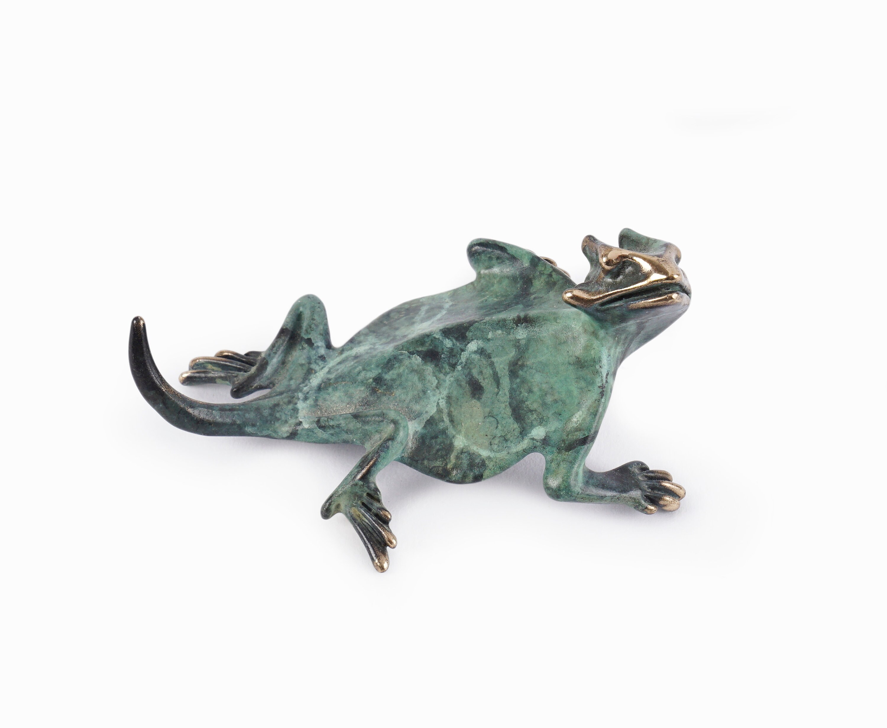 Michael Storey Small Bronze Sculpture Lizard Mid Century - Etsy