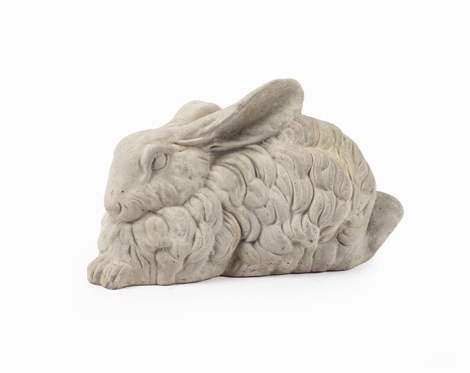 Stone Bunny Statue Garden Sculpture Vintage - Etsy