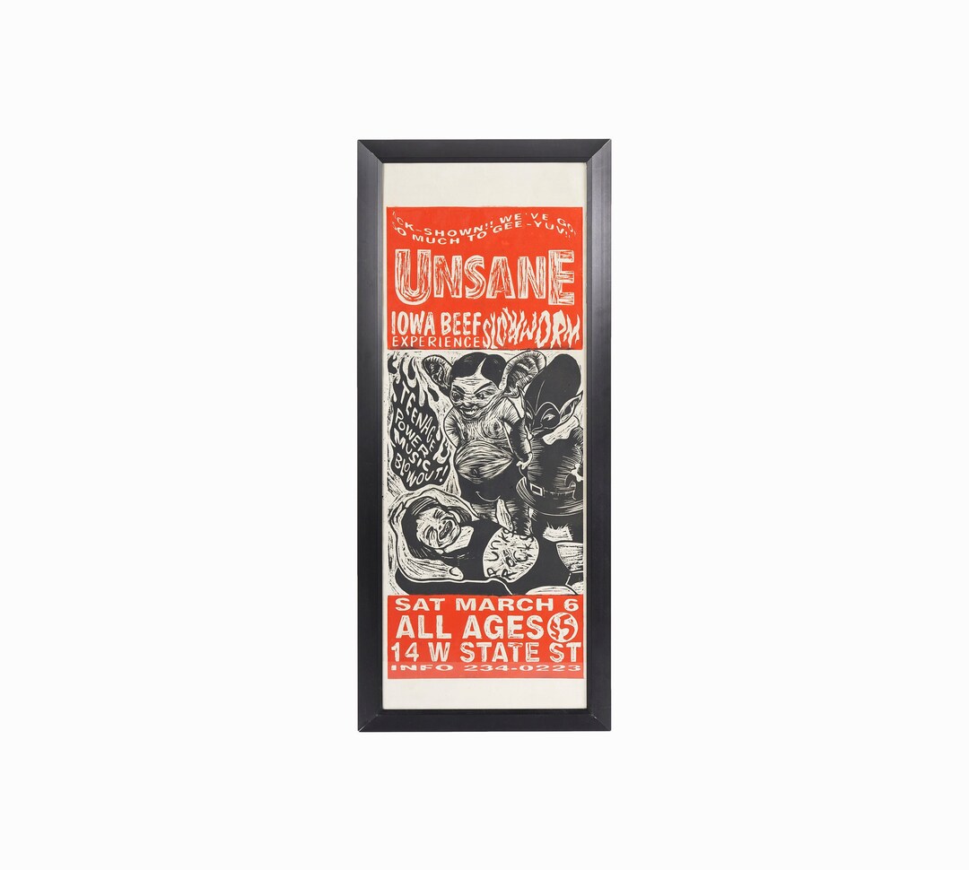 Unsane Music Band Serigraph Iowa Beef Experience Slow Worm Rock Band ...