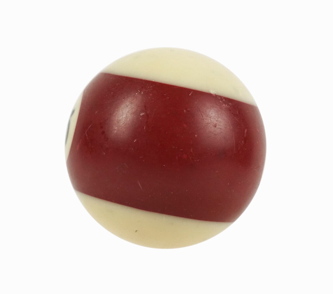 Vintage Pool Ball 2.25 No. 15 Burgundy Maroon Stripe | Etsy