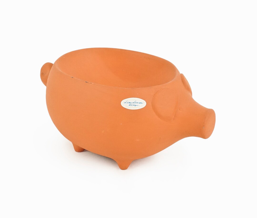 Lisa Larson Pig Figurine Terracotta Planter Ceramic Sweden - Etsy
