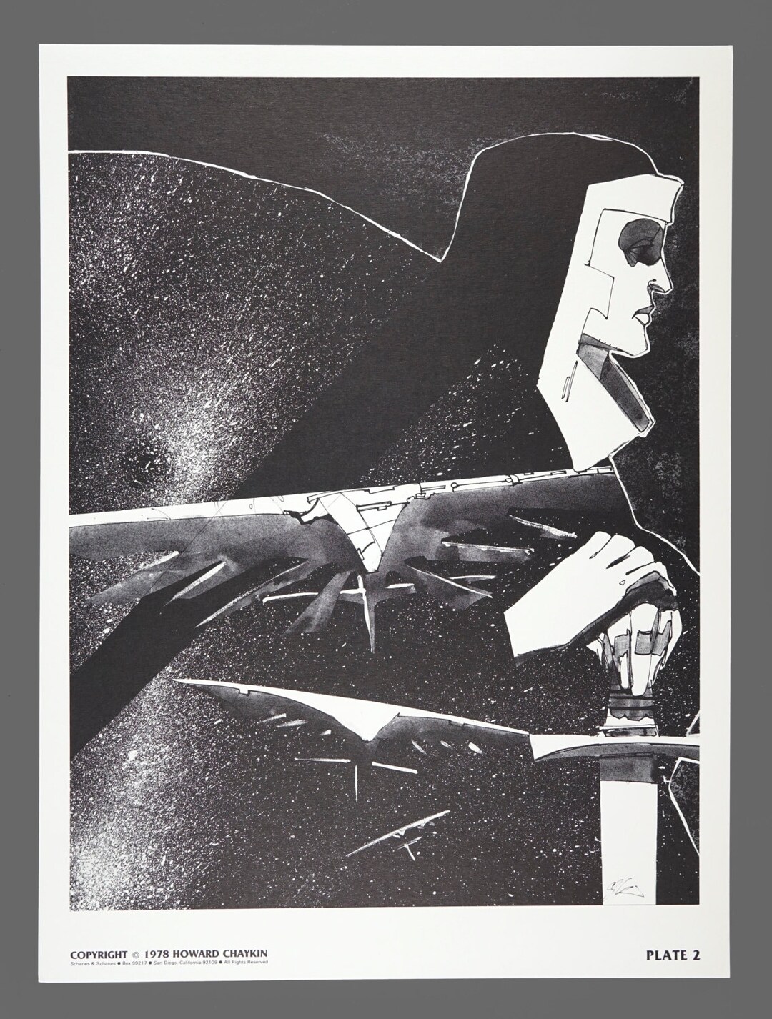 1978 Howard Chaykin Print Cody Starbuck Limited Edition 505/1000 Black ...