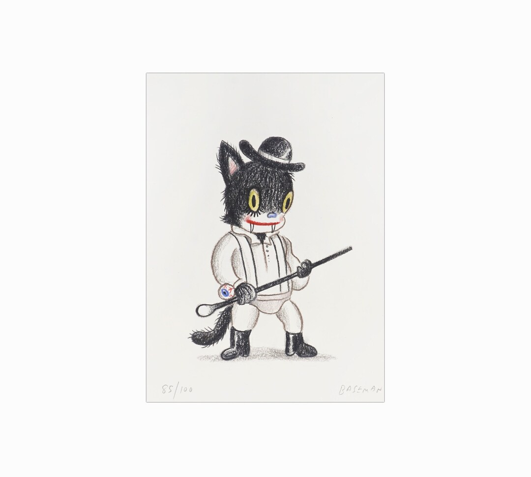 Gary Baseman Print the Nine Lives of Blackie the Cat Lithograph - Etsy