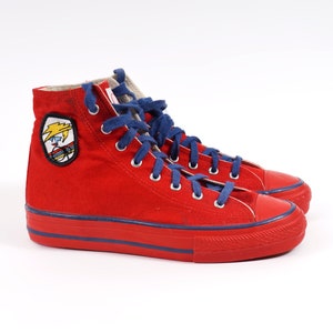 Vintage OP Ocean Pacific High Tops Red Sneakers - Etsy