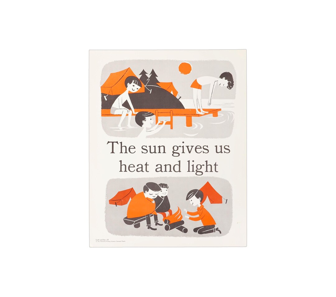 Vintage Educational Print the Instructor Primary Science Concept Chart ...
