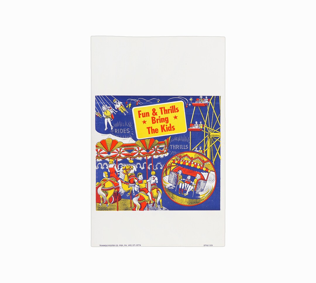 1960s Carnival Triangle Poster Co. Cardboard Print - Etsy