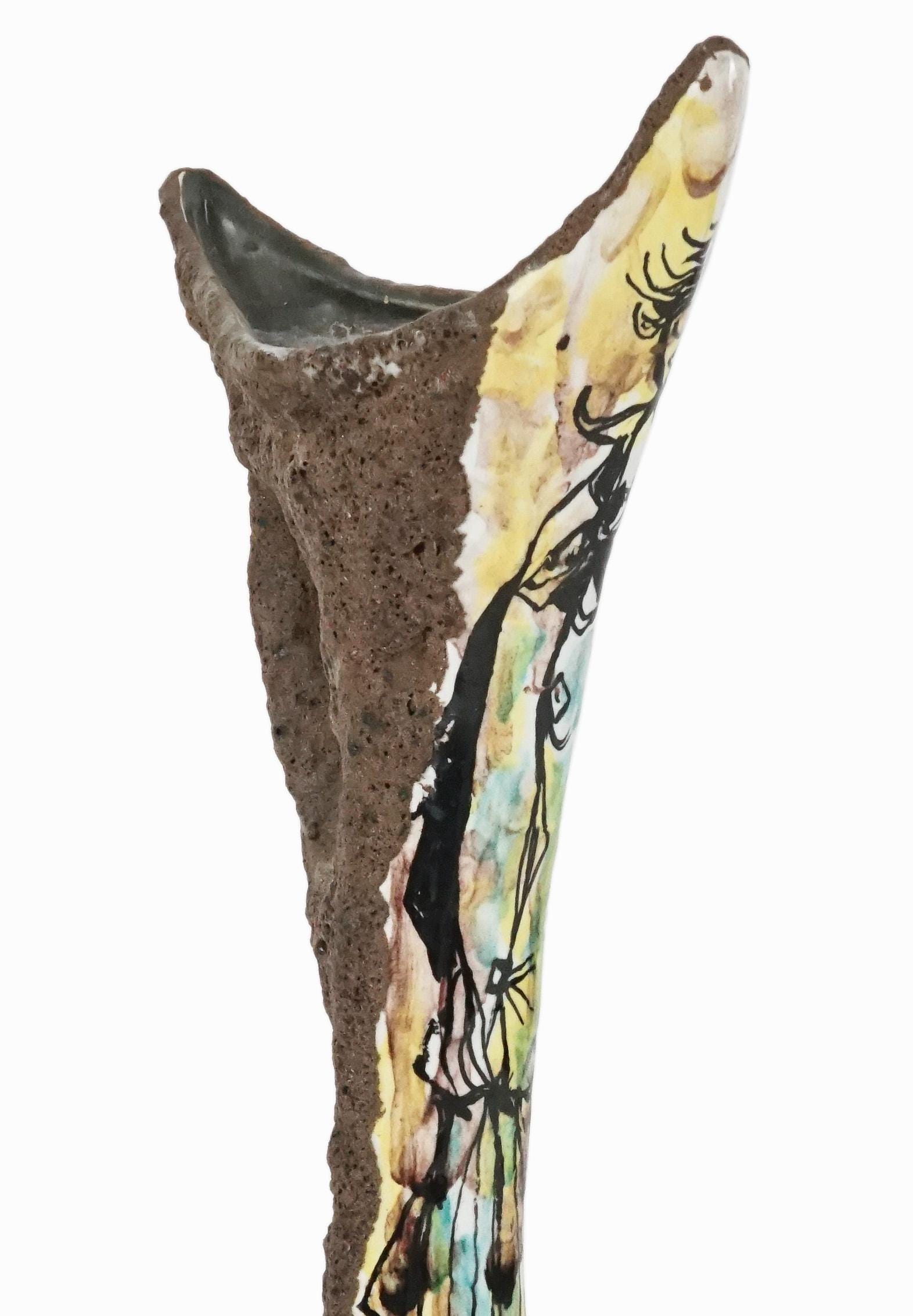 1950s Glazed Ceramic Vase by Società Anonima Marina Rep. San Marino - Etsy