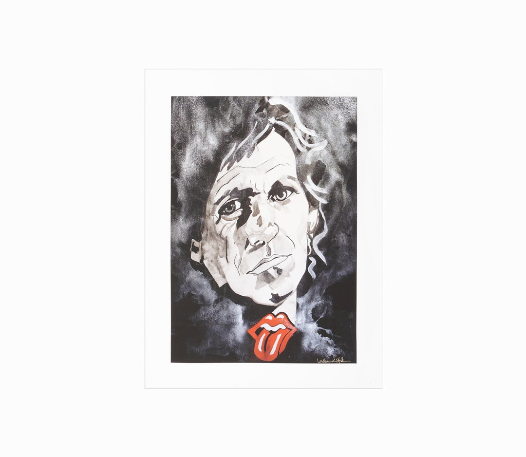 William K Stidham Keith Richards Print on Paper Sacred Heart Series ...
