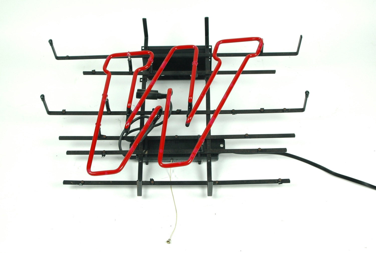 Vintage Red Letter W Neon Sign Man Cave Bar Wisconsin Winston - Etsy