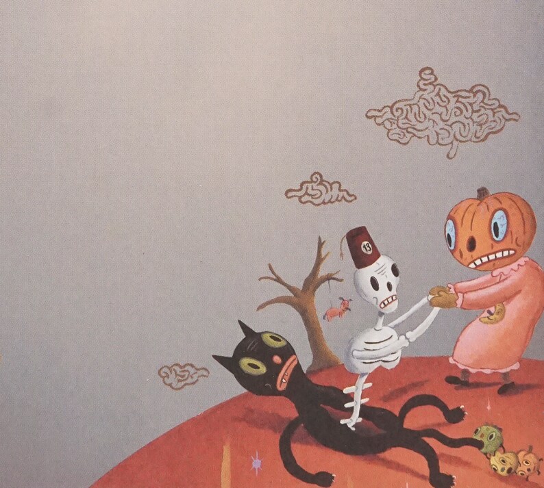 Gary Baseman Writing Paper Sheet Black Cat Serenade | Etsy