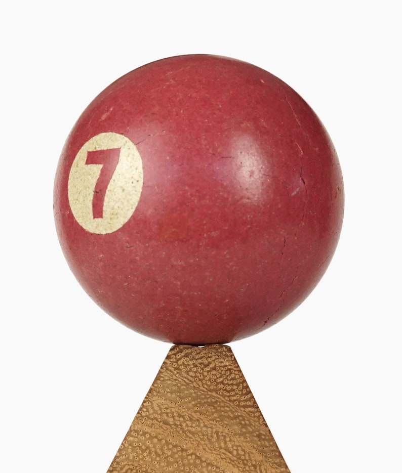 No. 7 Billiard Ball 1 7/8 Vintage Seven VII Carmine Red - Etsy