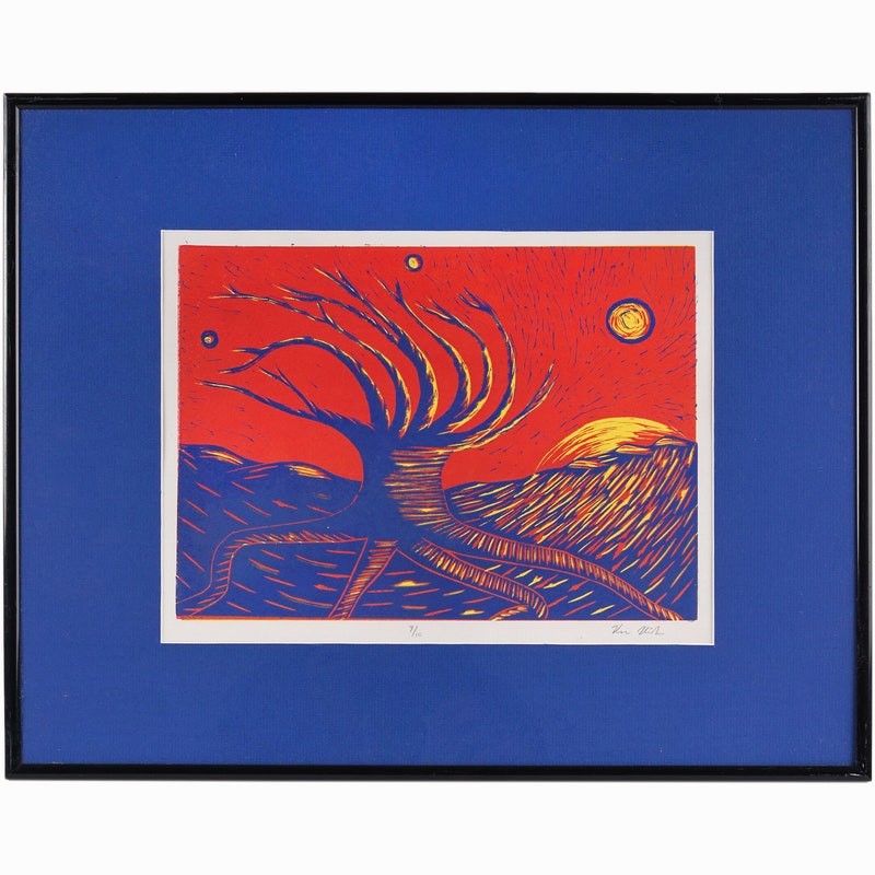 Color Woodcut - Etsy