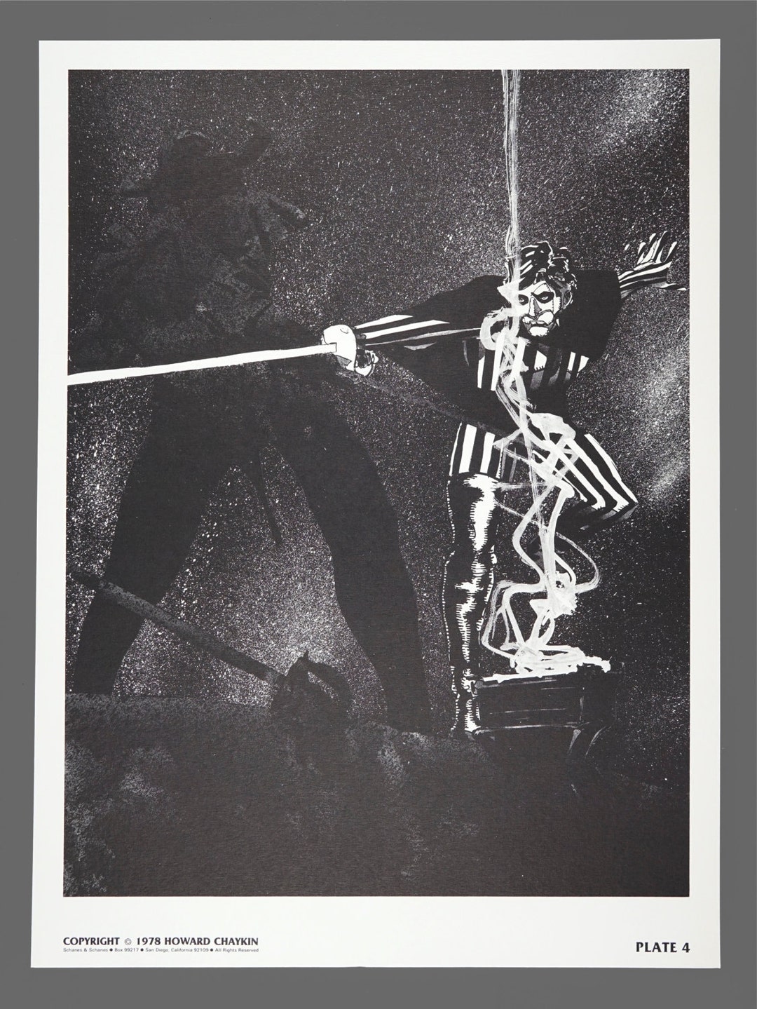 1978 Howard Chaykin Print Cody Starbuck Limited Edition 505/1000 Black ...