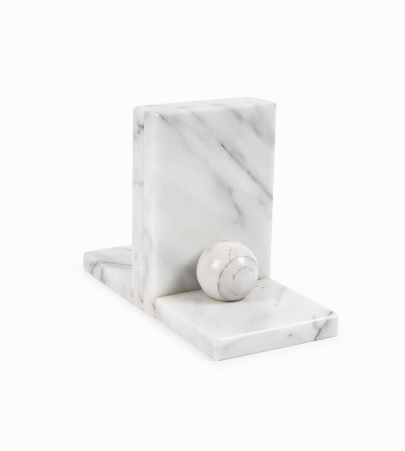 Vintage Marble Bookends Book Ends Library Decor - Etsy