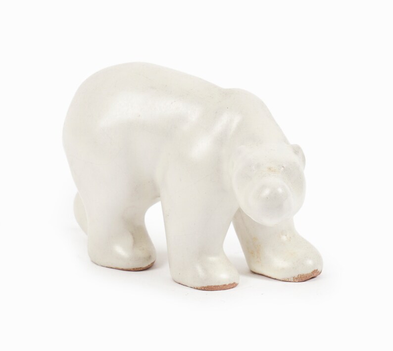 Anna-lisa Thomson White Ceramic Polar Bear Figurine Upsala Ekeby Sweden ...