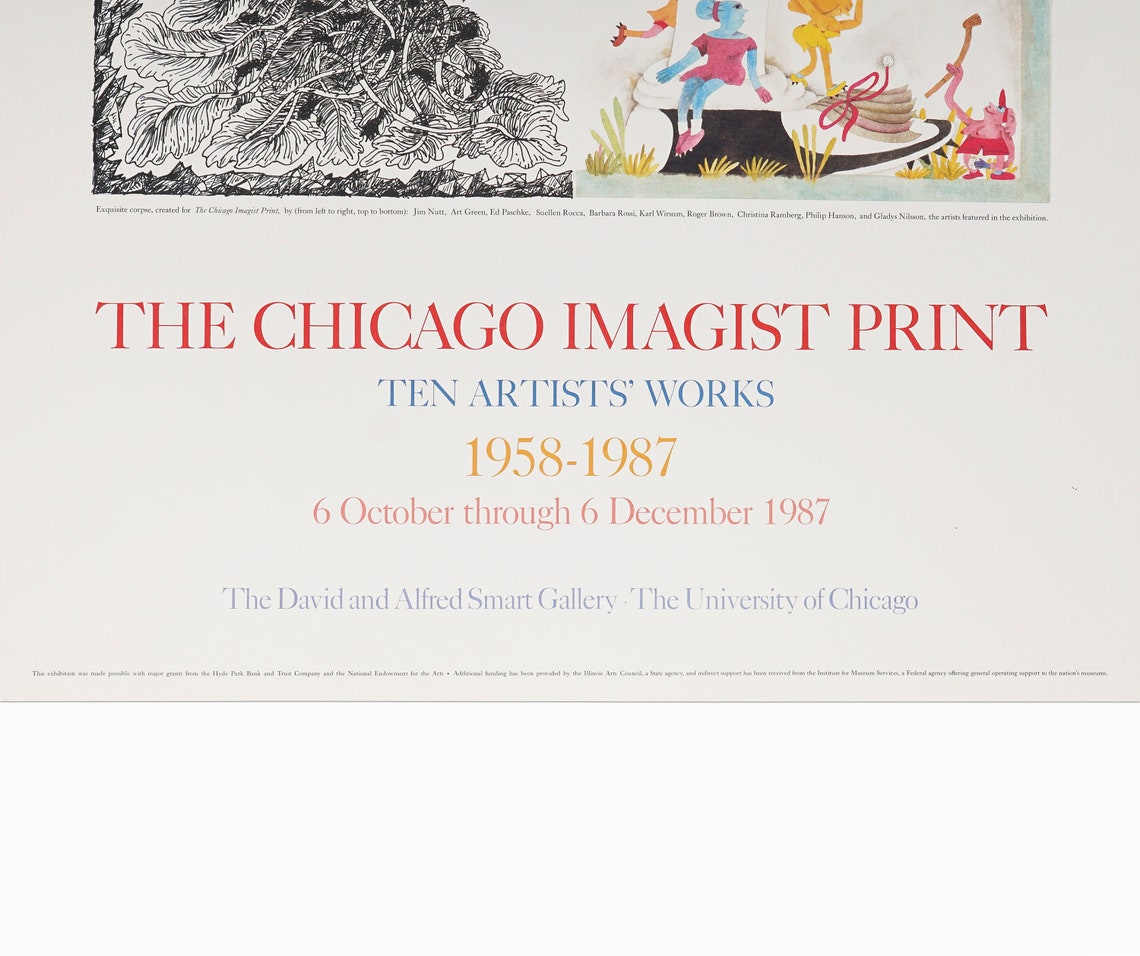1987 the Chicago Imagist Ten Artist's Works Original Lithograph - Etsy