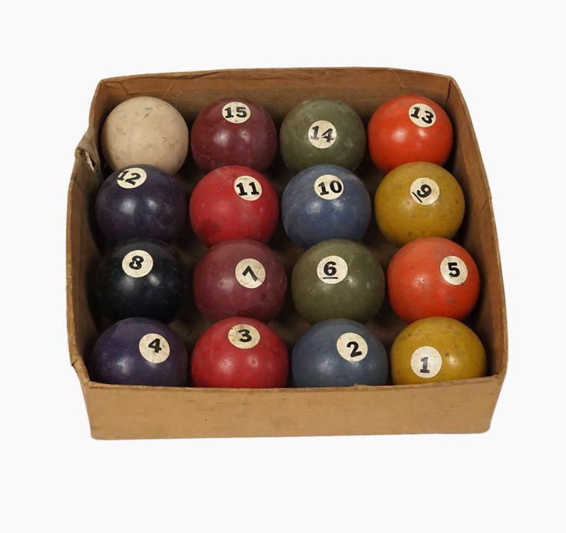 No. 11 Pool Ball Miniature Clay Billiard Ball Size 1.5" Red Eleven XI ...