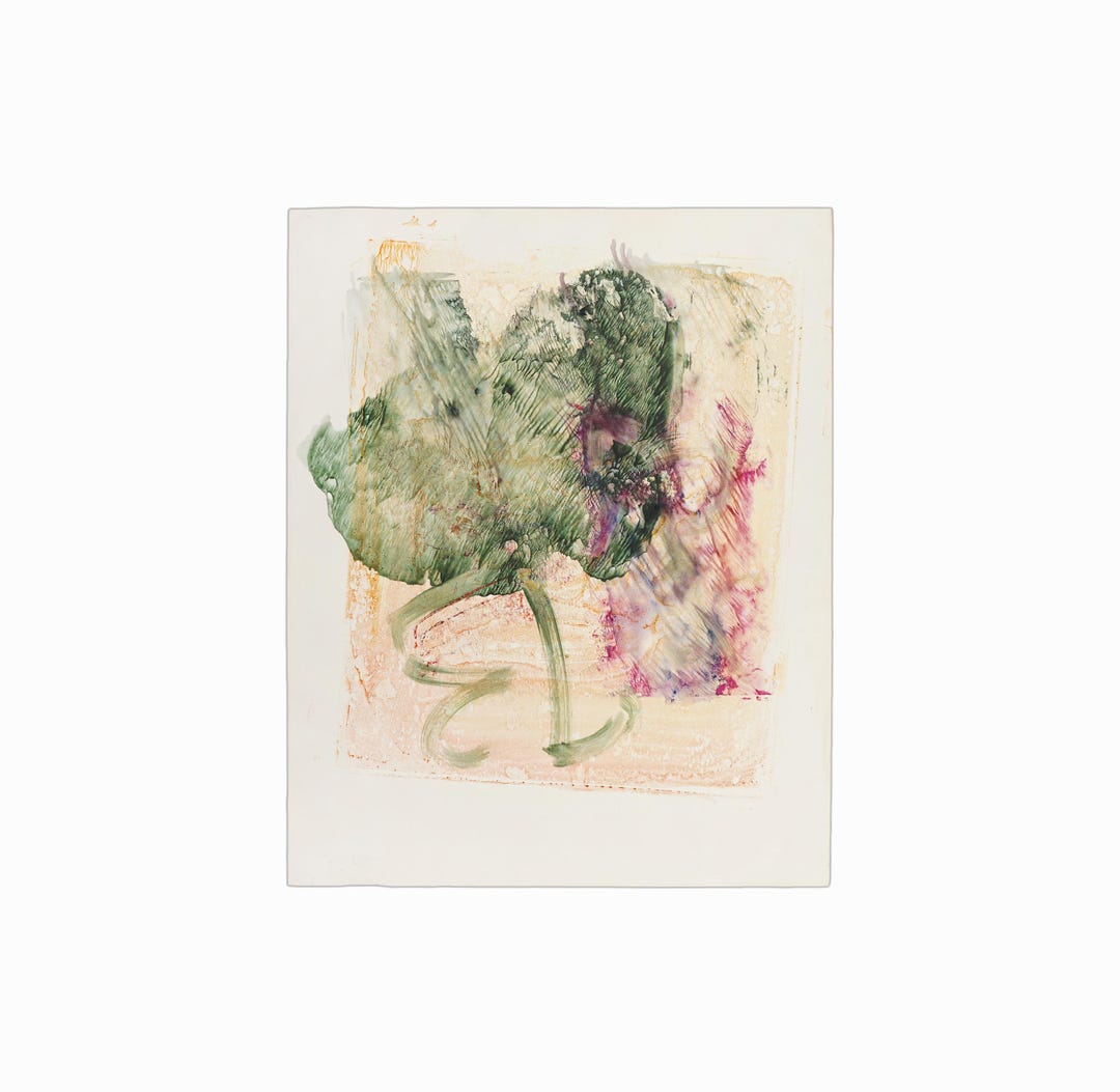 1970s William Sylvester Gamble Oil Painting on Paper Abstract ...