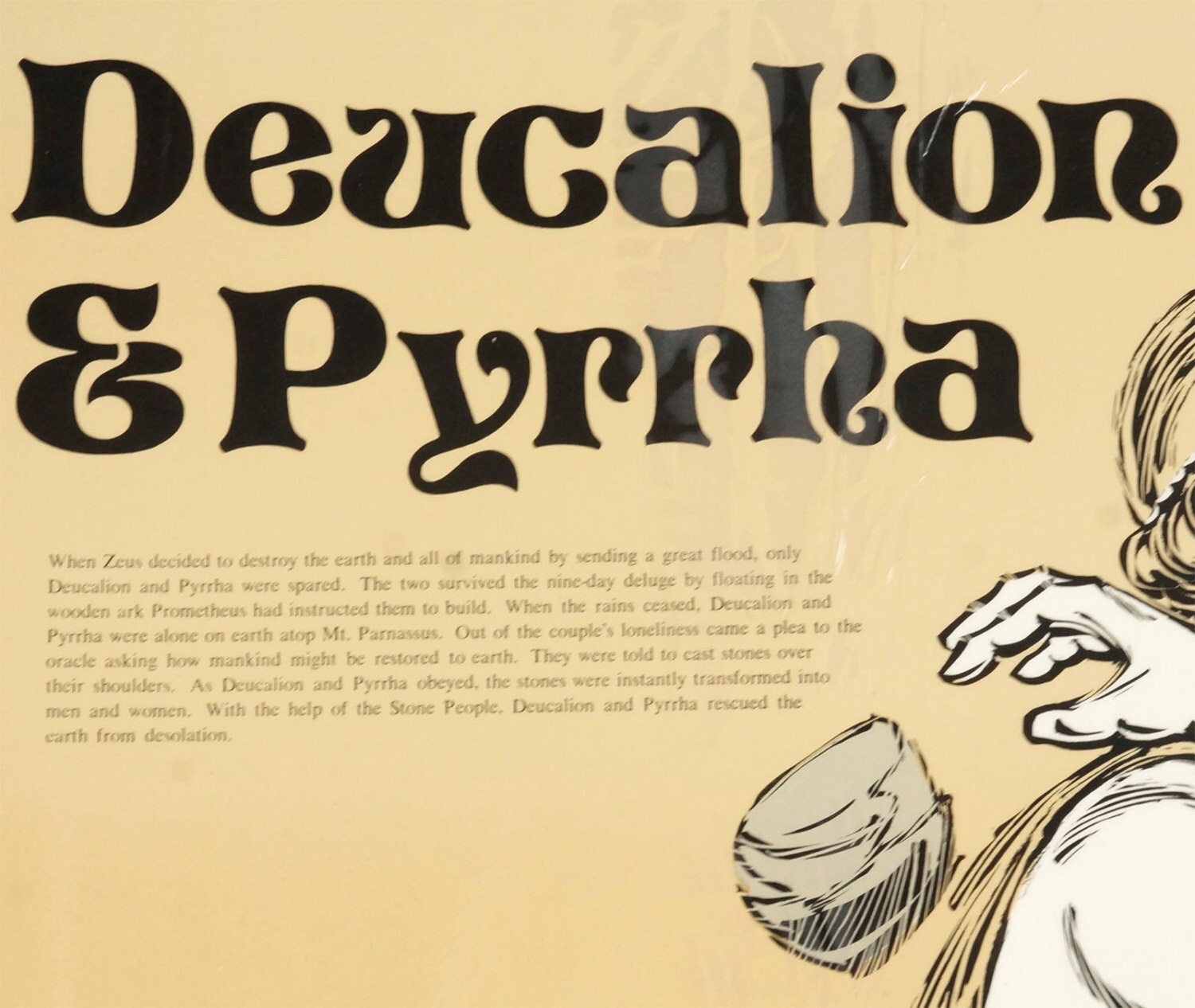 1972 Deucalion and Pyrrha Poster Print Greek Mythology - Etsy