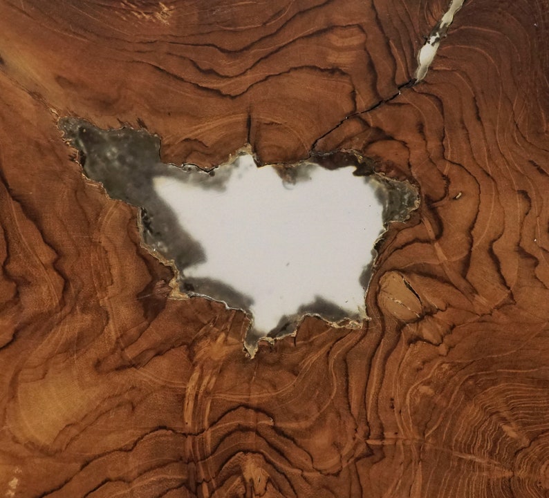 Vintage Burl Slab Table Wood Wooden Resin Acrylic Inlay | Etsy