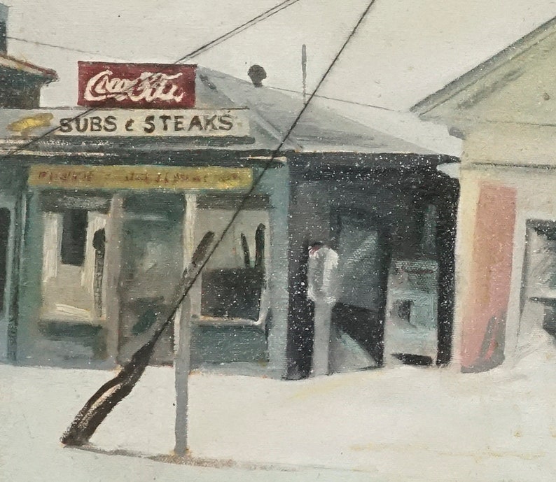 1981 Hoboken Painting on Canvas Figurative Art Cityscape - Etsy