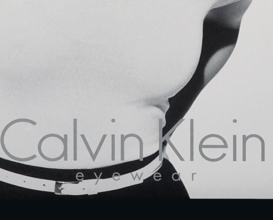 1996 Calvin Klein Eyewear Poster Black & White Fashion - Etsy