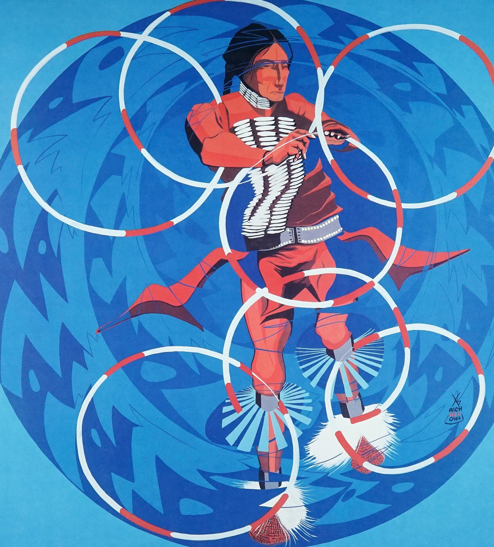 Richard Red Owl Native American Offset Lithograph Print - Etsy