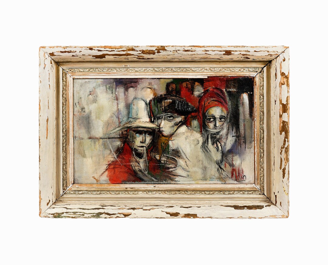 1950s Kolish Oil Painting on Canvas Mid Century Modern - Etsy