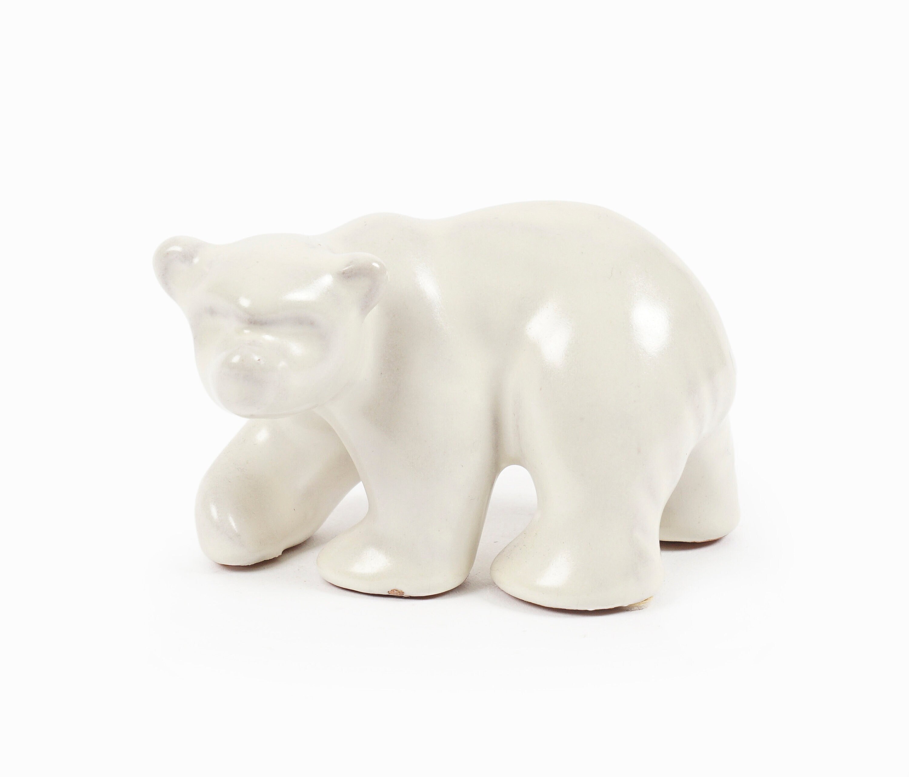 Anna-lisa Thomson White Ceramic Polar Bear Figurine Sweden Upsala Ekeby ...