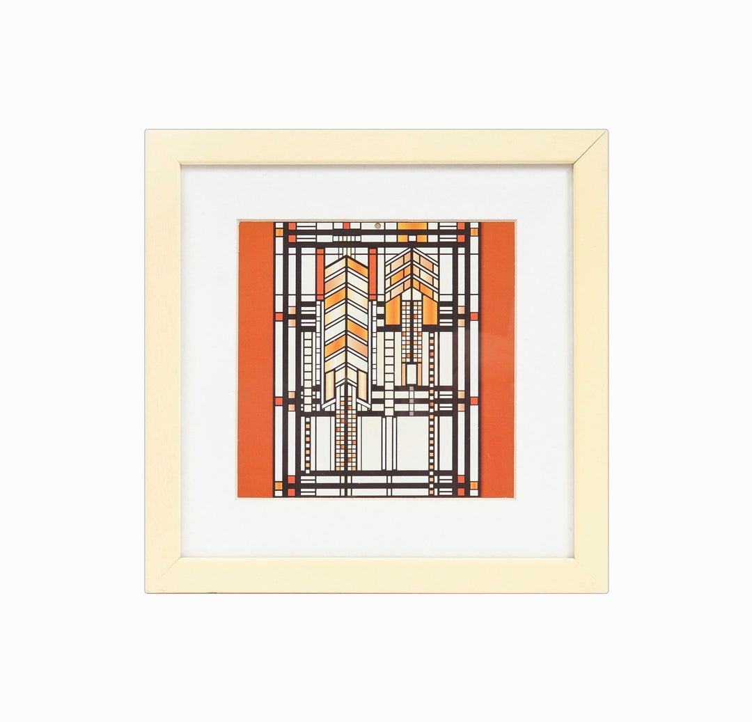 Frank Lloyd Wright Print on Paper Saguaro Forms Stained Glass - Etsy