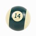 Vintage Pool Ball 14 Fourteen XIV Green White - Etsy