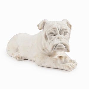 Vintage Plaster Boxer Dog Sculpture Life Size - Etsy