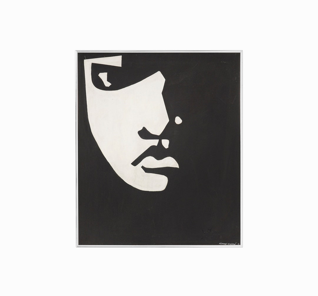 1971 Henry Wofford Acrylic Painting on Canvas Black & White - Etsy