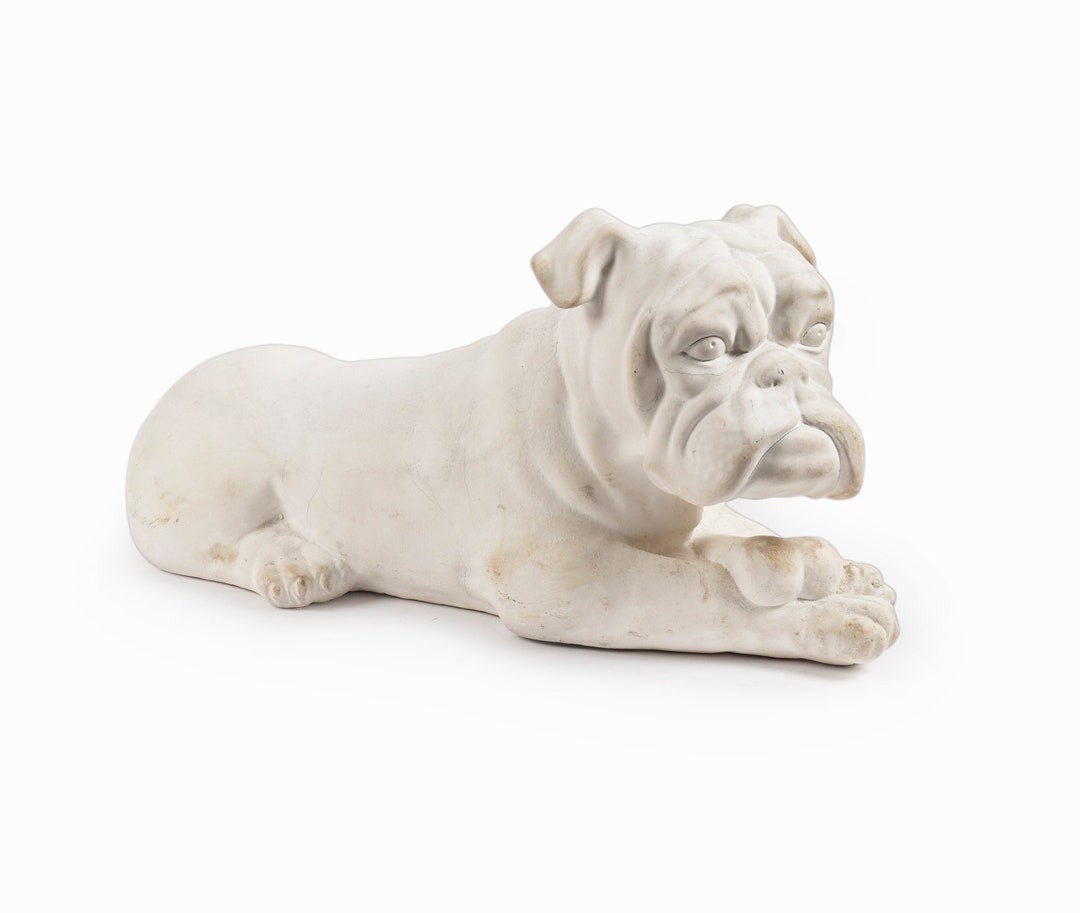 Vintage Plaster Boxer Dog Sculpture Life Size - Etsy