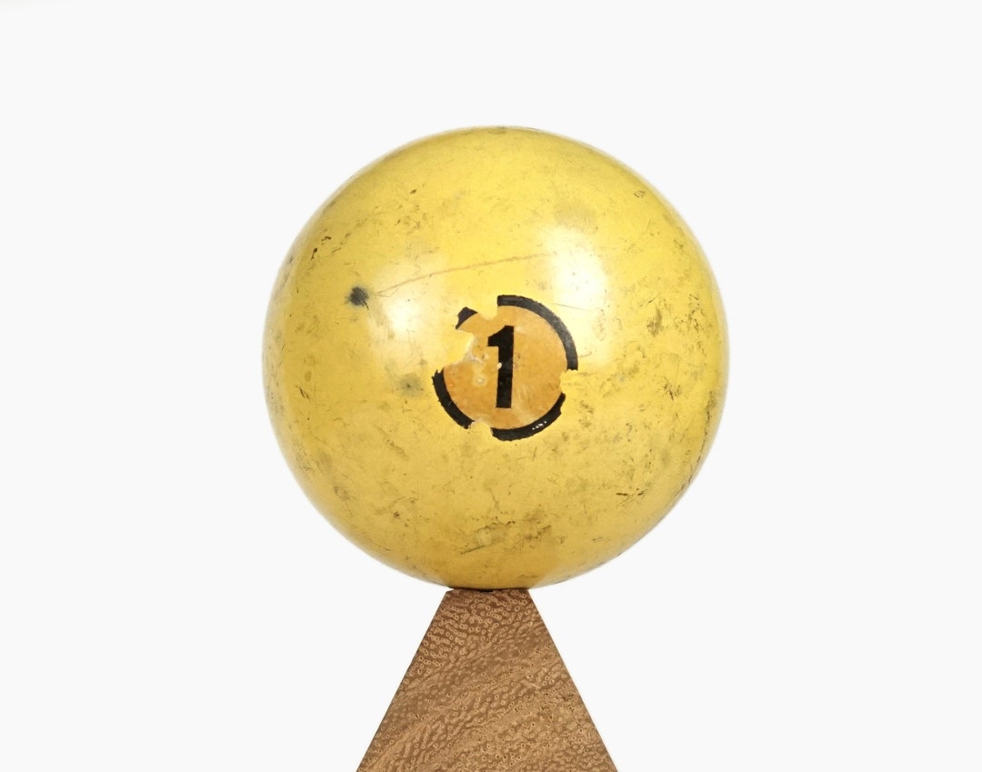 No. 1 Billiard Ball 2 1/8 Vintage One I Yellow Pool Ball - Etsy