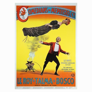 1977 Comedians De Mephisto Co. Le Roy Talma Bosco Magic Show Poster - Etsy