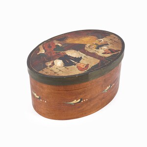 Vintage Hand-painted Wooden Shaker Style Box Large Size - Etsy