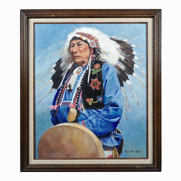 Native American Indian Oil Paintings - Etsy