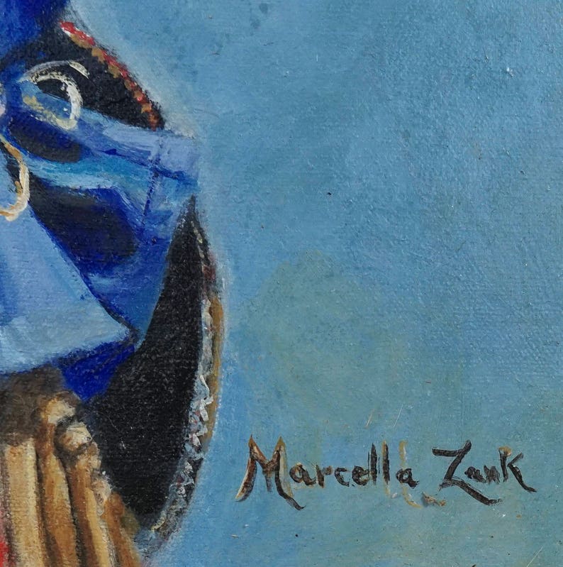 Marcella Zank Oil Painting on Canvas Native American Tribal Chief - Etsy