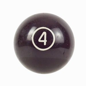 No. 4 Billiard Ball Size 2.25" Four IV Purple Violet Color Pool - Etsy