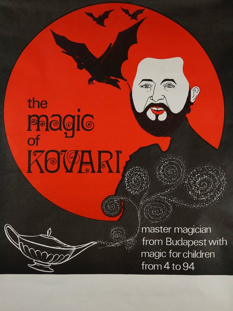 1960s the Magic of Kovari Poster George Kovari Genuine Magic - Etsy