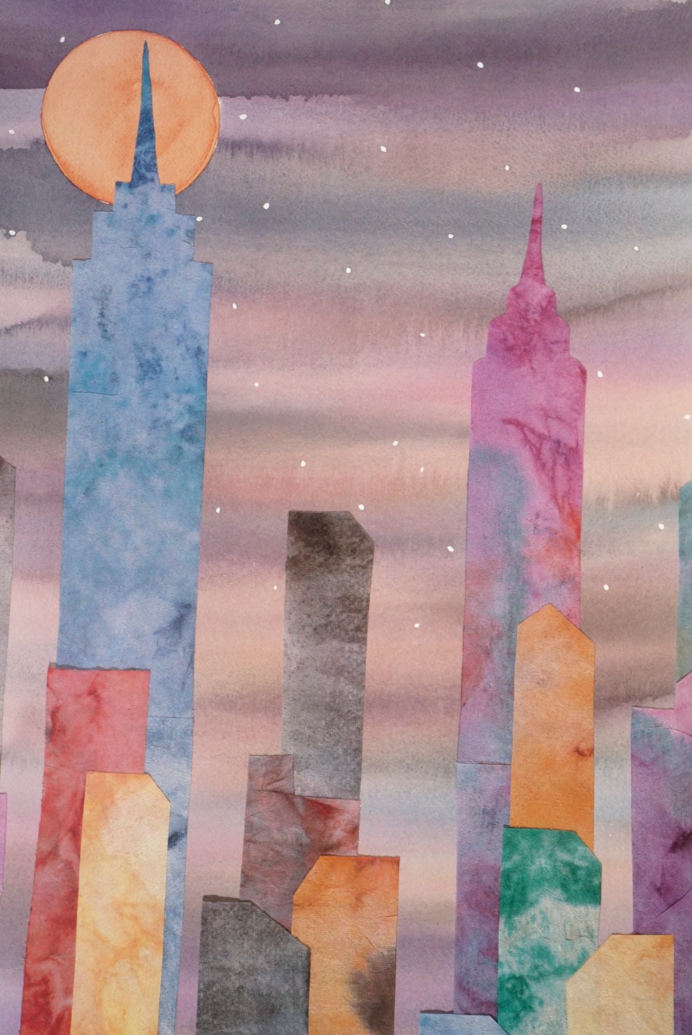 1989 Henry Howells Empire Moon New York Poster Print | Etsy