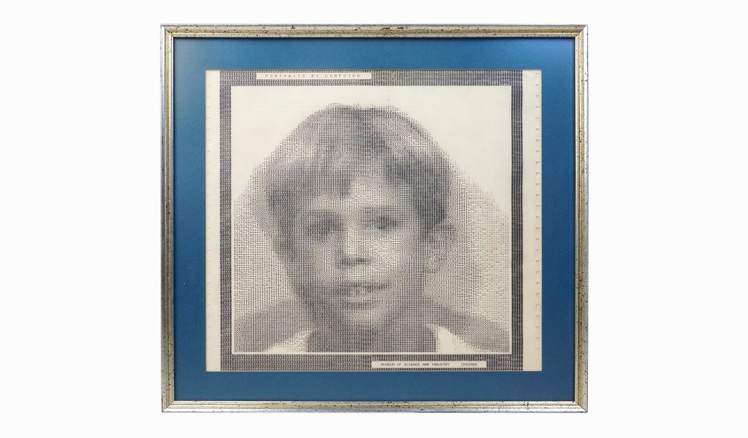 1970s Portraits by Computer NASA Dot Matrix Printer Printout - Etsy