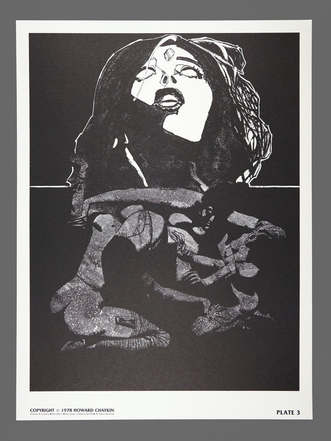 1978 Howard Chaykin Print Cody Starbuck Limited Edition 505/1000 Black ...