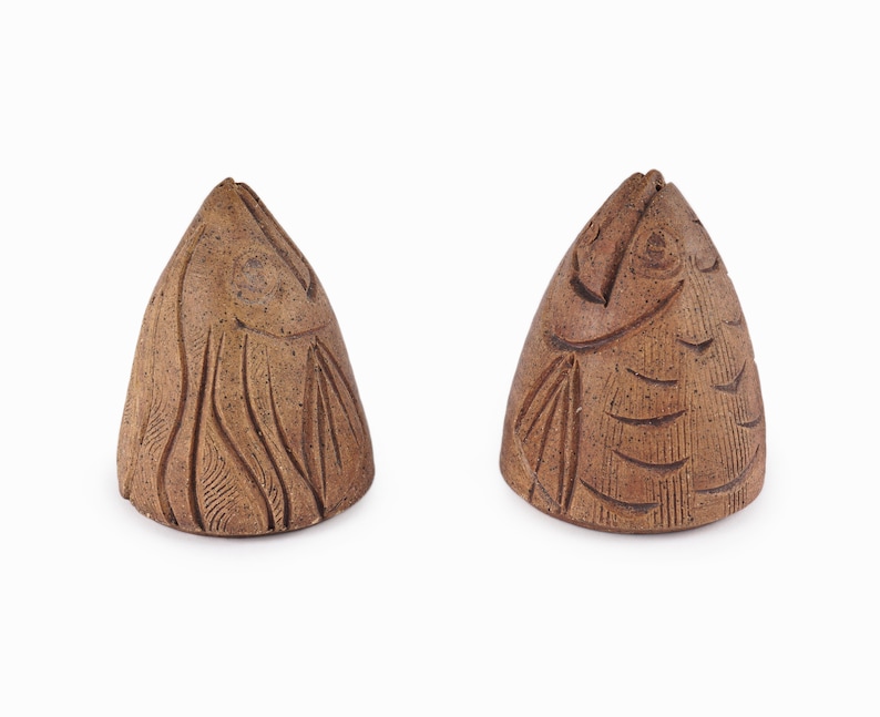 Ceramic Fish Head Shaker Set Salt Pepper Shakers - Etsy