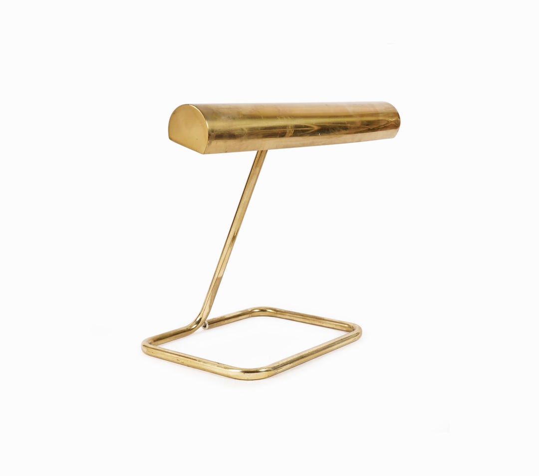 Koch & Lowy for Omi Desk Brass Lamp Metal Golden Vintage Mid Century ...