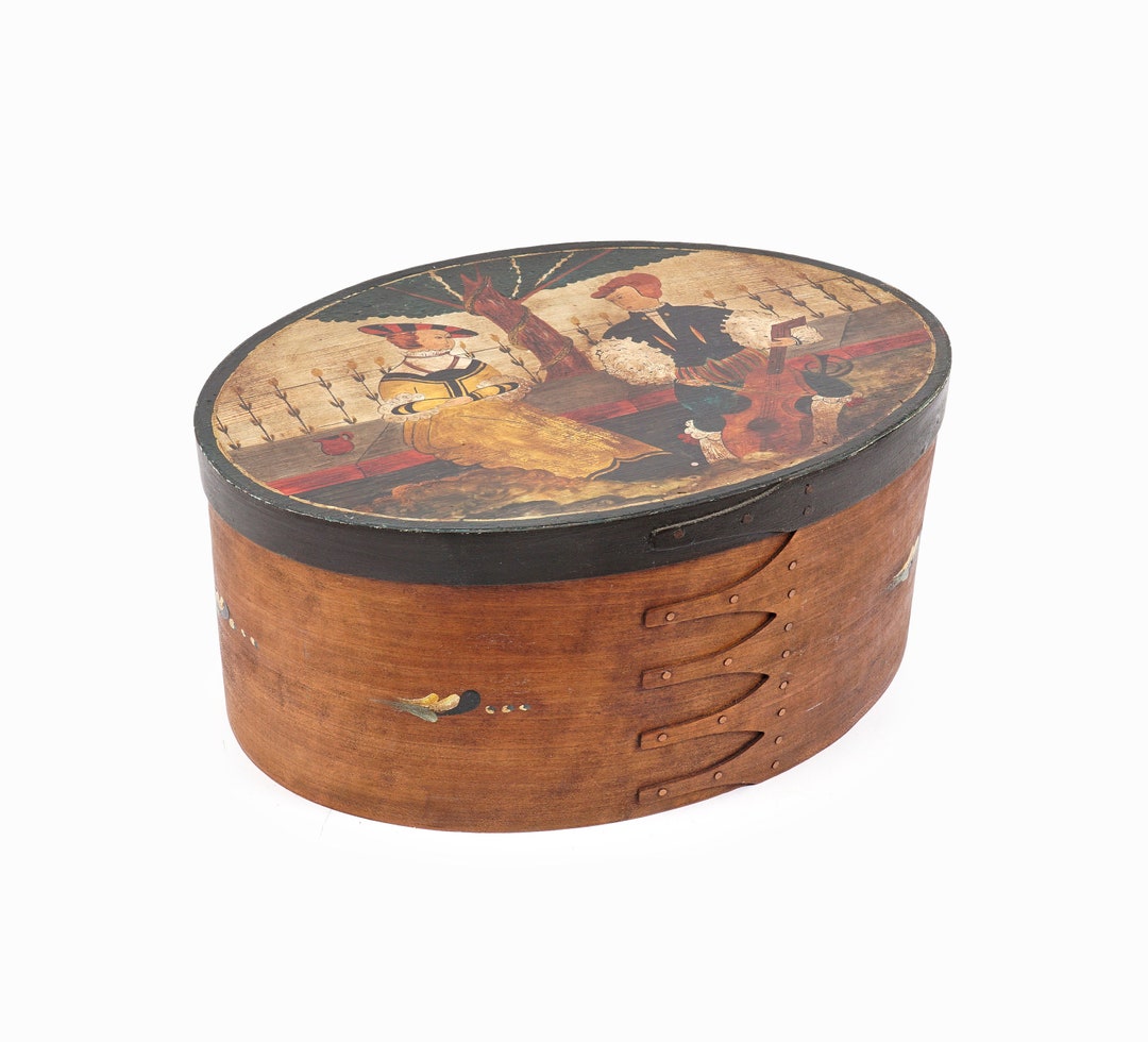 Vintage Hand-painted Wooden Shaker Style Box Extra Large Size - Etsy
